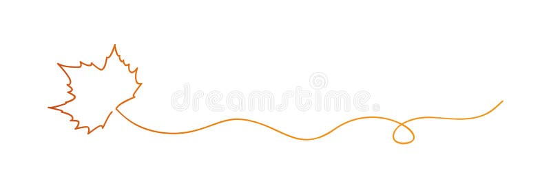 Maple Autumn Leaf Tendril Isolated on White Background Stock Vector ...