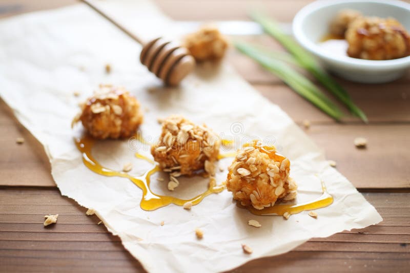 Maple Bar Donuts on Parchment Paper Stock Illustration - Illustration ...