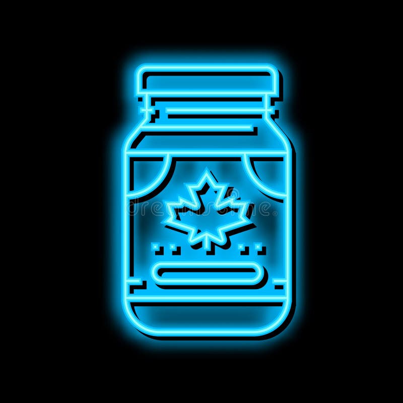 Maple Butter Bottle Neon Glow Icon Illustration Stock Vector ...