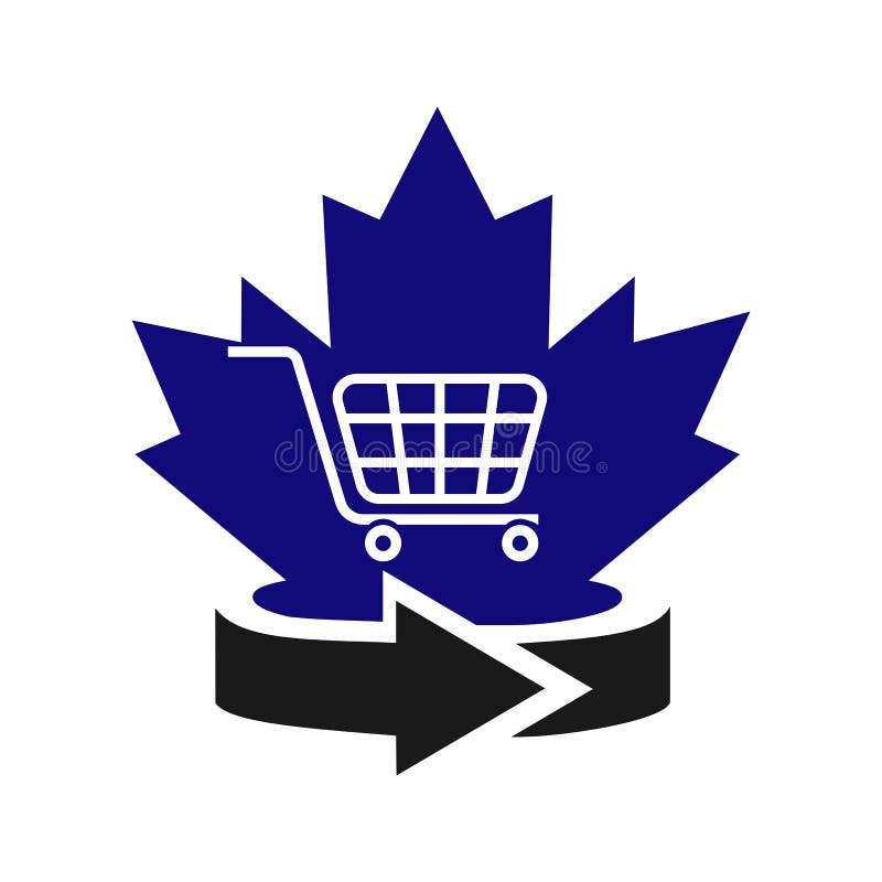 Maple Cart Logo Design. Canadian Cart Shopping Logo Vector Template ...