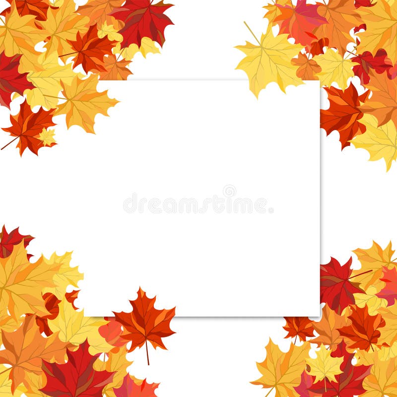 Maple Frame stock vector. Illustration of backdrop, golden - 178458579