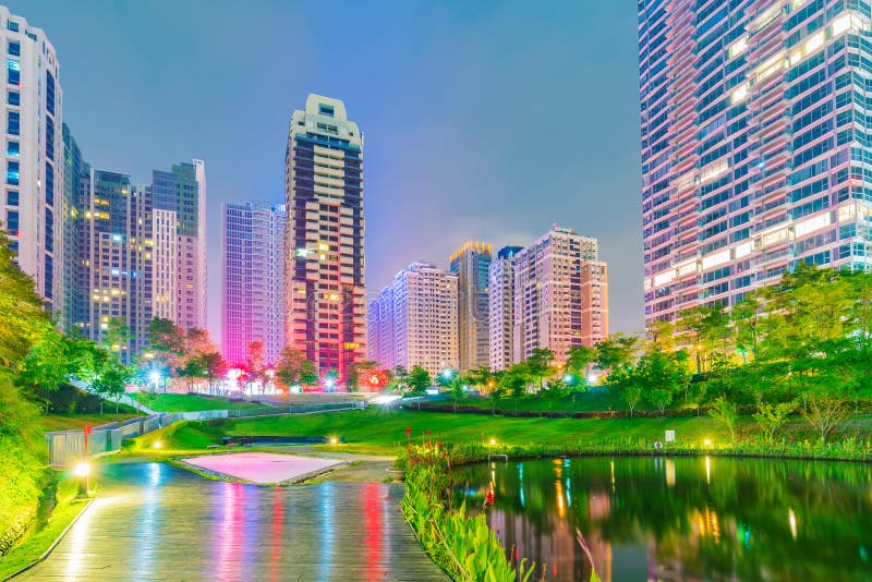 Maple garden night view stock image. Image of metropolitan - 111797409