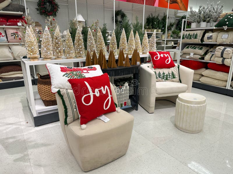 Display of Home Decor Items and Christmas Decorations at a Target Store ...