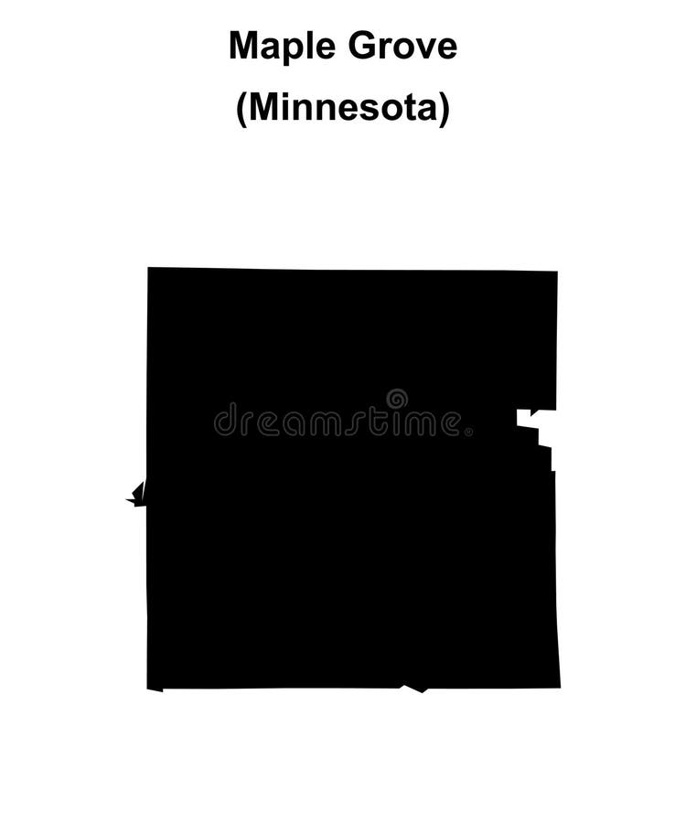 Maple Grove outline map stock vector. Illustration of icon - 357450741