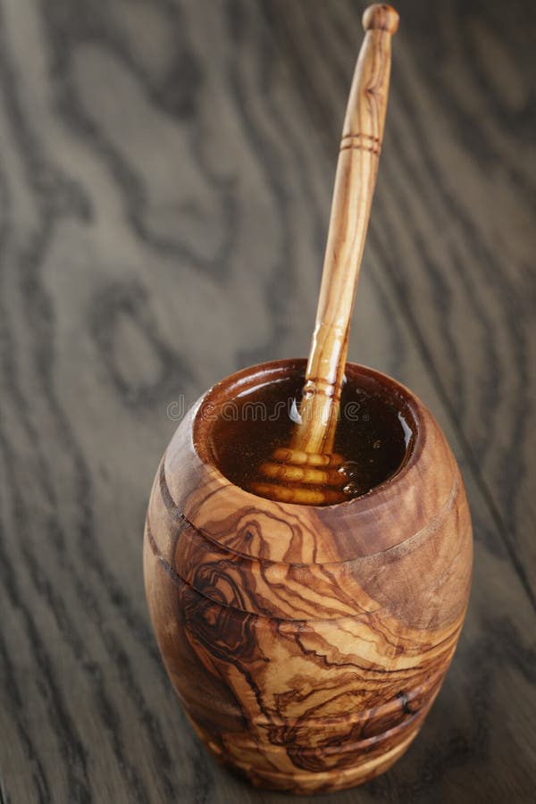 Maple Honey Flowing from Dipper To Pot, Rustic Stock Photo - Image of ...