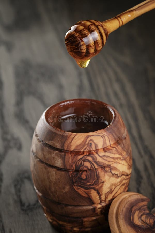 Maple Honey Flowing from Dipper To Pot, Rustic Stock Photo - Image of ...