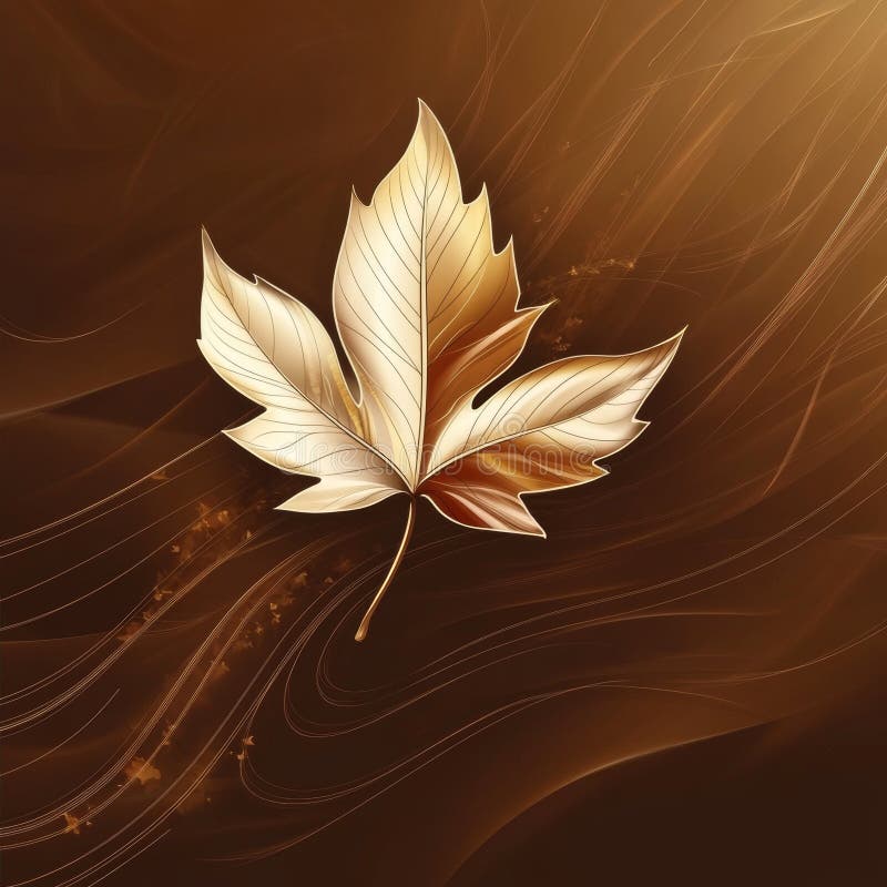 Maple Leaf on Abstract Background. Vector Illustration Stock ...