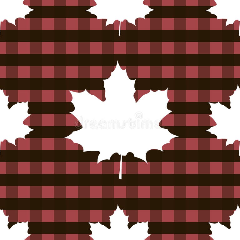Maple Leaf Canadian Seamless Pattern Abstract Scottish Cell Stock ...