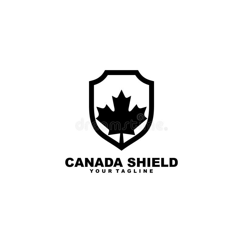 Maple Leaf Canadian Shield Vector Logo Design Stock Vector ...