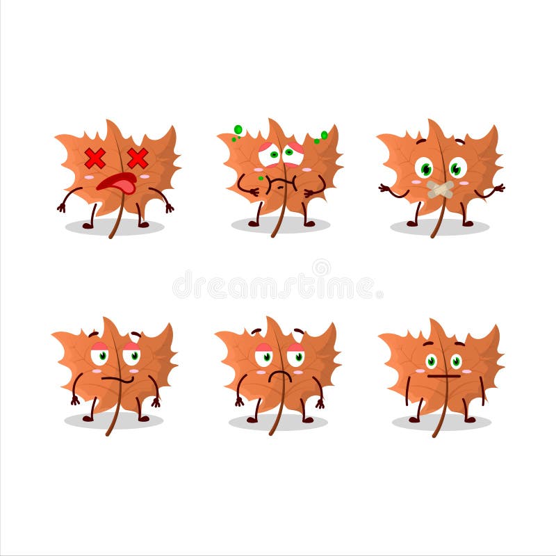 Maple Leaf Cartoon Character with Nope Expression Stock Vector ...