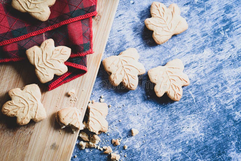 Maple Leaf Cookie the Canadian Snack Stock Photo - Image of pinecone ...