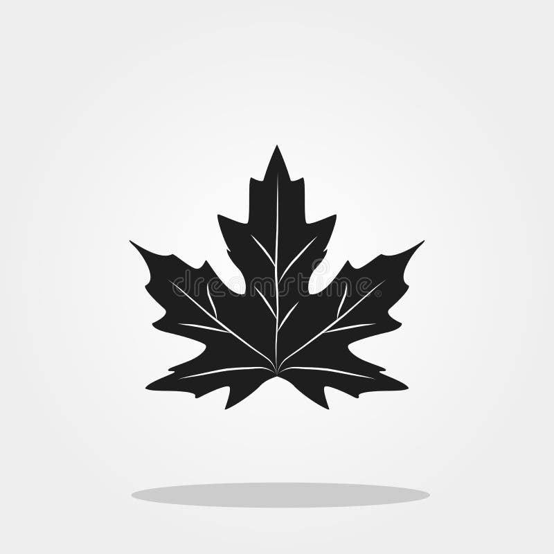 Maple Leaf Cute Icon in Trendy Flat Style Isolated Stock Vector ...