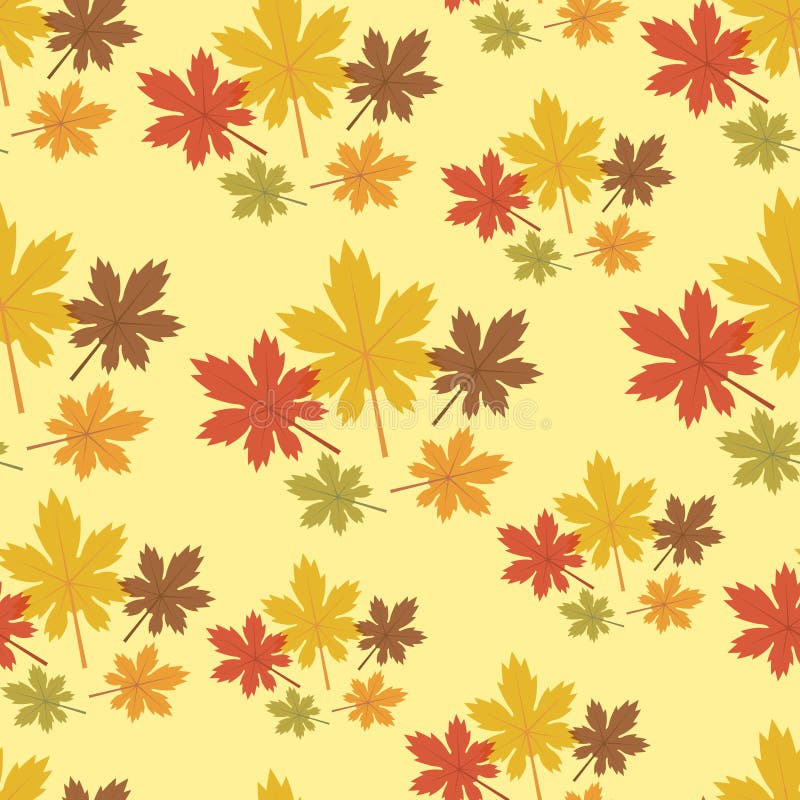 Autumn Unique Leaves with Ribbon Stock Vector - Illustration of brown ...