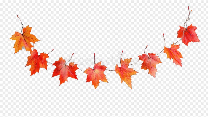 Maple leaf garland stock photo. Illustration of thanksgiving - 341482240