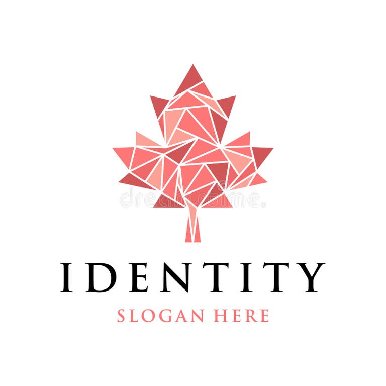 Maple Leaf Geometric Polygon Logo Design, Logo Vector Design. Abstract ...