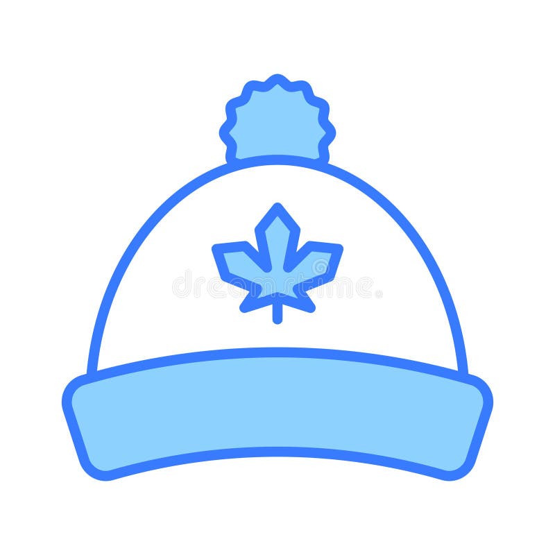 Maple Leaf on Hat Showing Concept Vector of Canadian Cultural Hat ...
