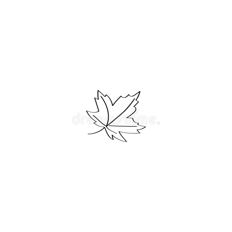 Maple Leaf Icon. Cute Doodle Vector Illustration Stock Illustration ...