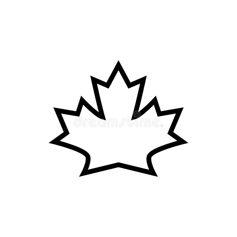Maple Leaf Icon Flat Vector Template Design Trendy Stock Vector ...