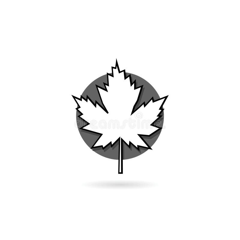 Maple Leaf Icon Isolated on White Background Stock Vector ...