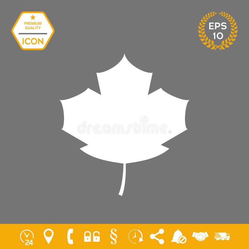 Maple Leaf Icon . Graphic Elements for Your Design Stock Vector ...