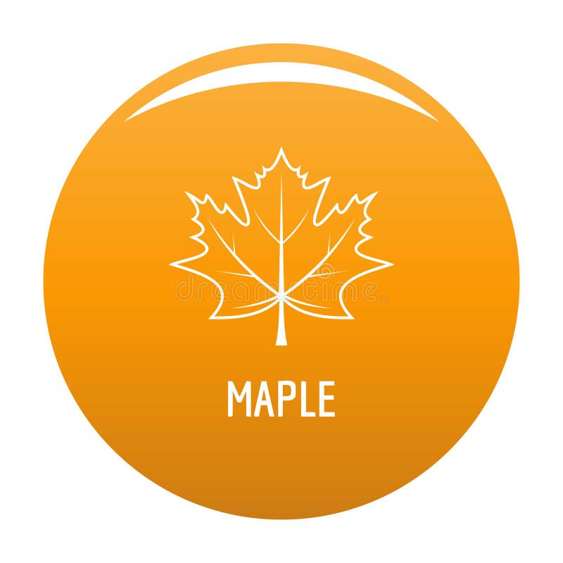 Maple Leaf Icon Vector Orange Stock Vector - Illustration of pine ...