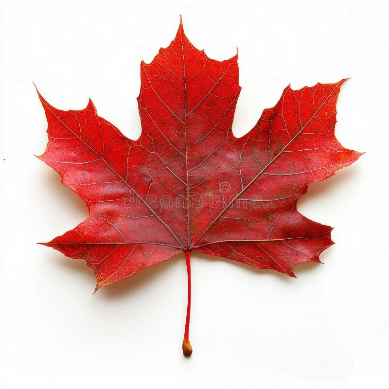 Maple Leaf Isolated on White Stock Image - Image of detailed, fall ...