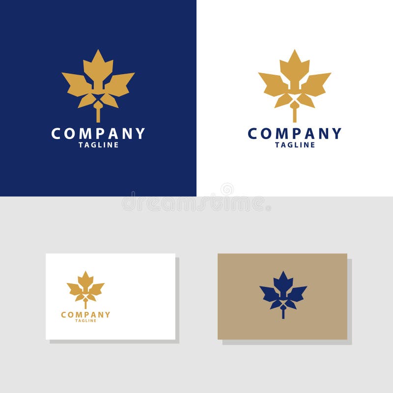 Maple Leaf Lion Head Abstract Logo Design Vector Stock Vector ...