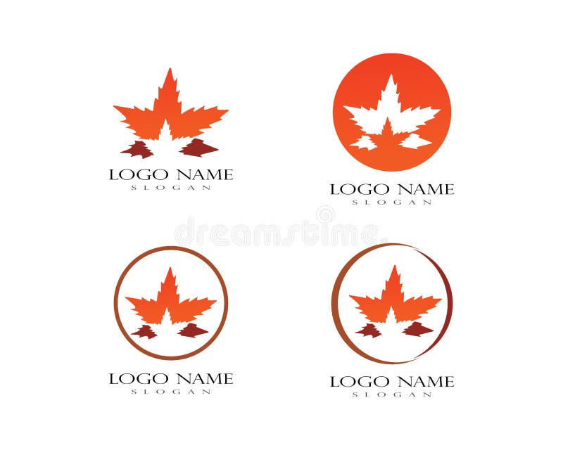 Maple Leaf Logo Design stock illustration. Illustration of icon - 170599207