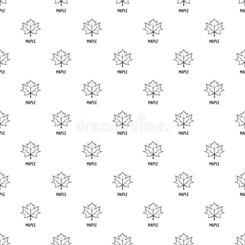 Maple Leaf Pattern Seamless Vector Stock Vector - Illustration of shape ...