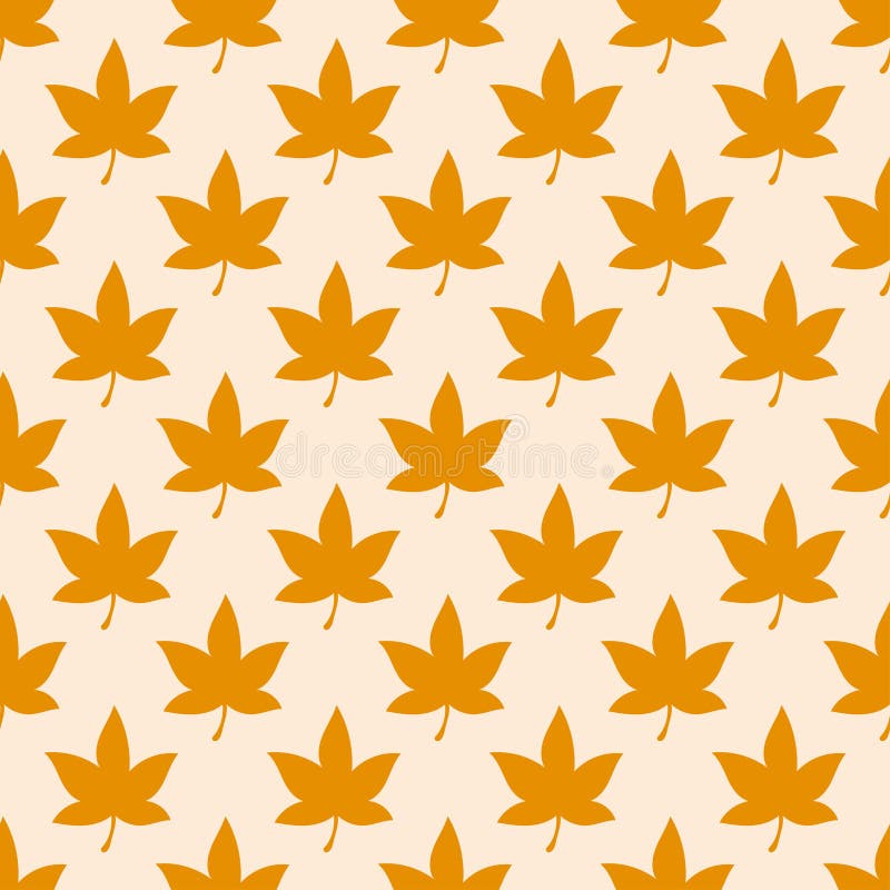 Maple Leaf Repeating Fall Pattern - Seamless Autumn Background with ...
