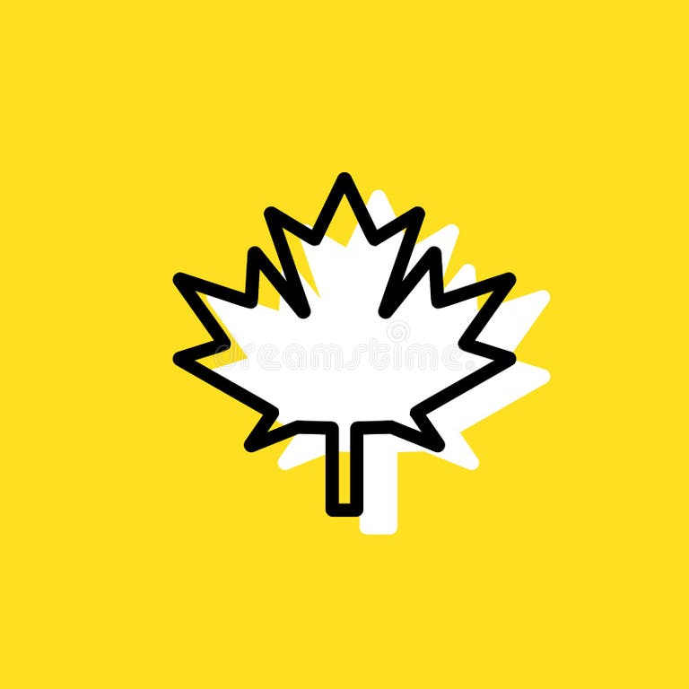 Maple Leaf Simple Vector Icon Illustration Stock Illustration ...