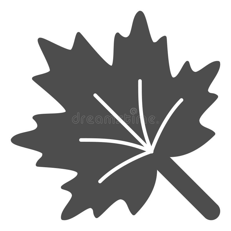 Maple Leaf Solid Icon, Forest Tree Concept. Vector Graphics Stock Illustration - Illustration of ...