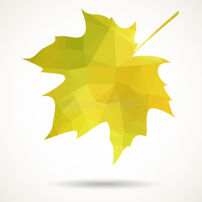 Triangular maple leaf stock vector. Illustration of nature - 124732514