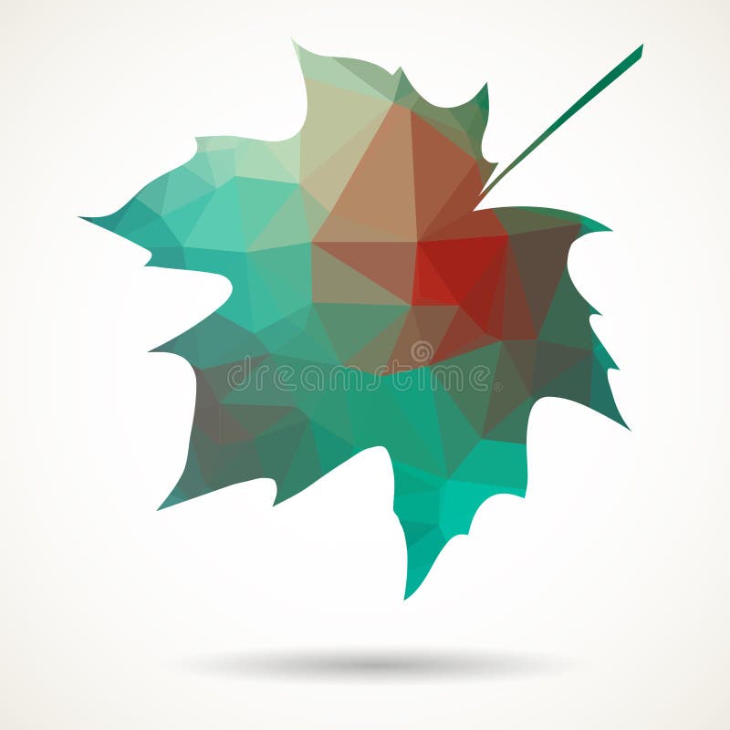 Fall triangular maple leaf stock vector. Illustration of dropped - 45220505