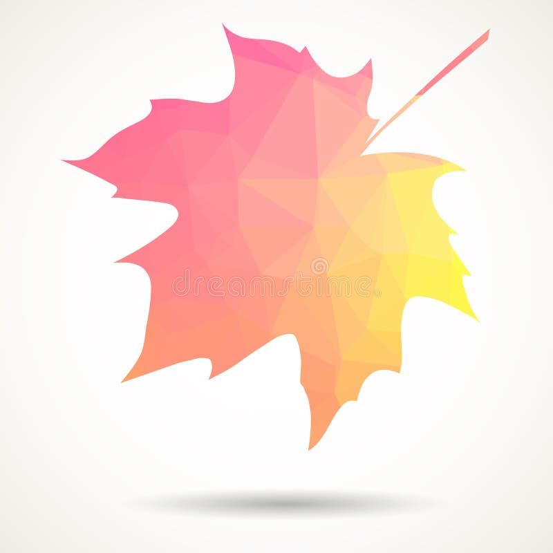 Fall triangular maple leaf stock vector. Illustration of dropped - 45220505