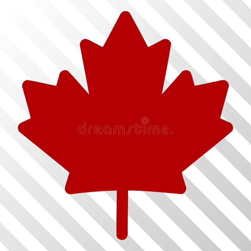 Vector Maple Leaf with Red Triangles Texture. Tree Leave Silhouette on ...
