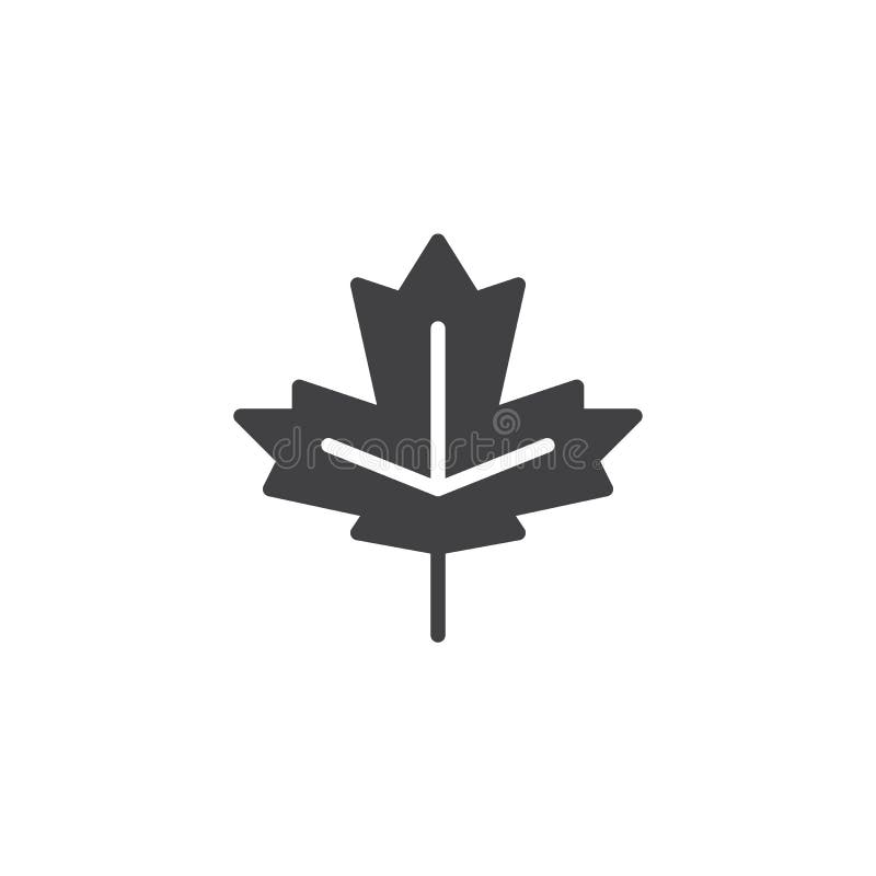Maple leaf vector icon stock vector. Illustration of filled - 125694295