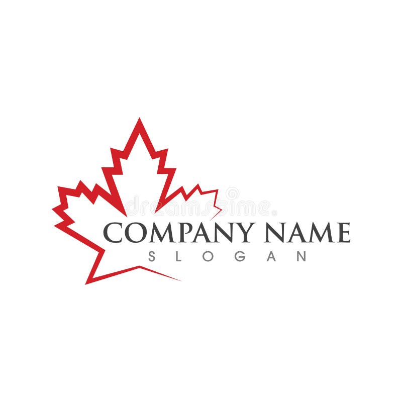 Maple red logo vector stock vector. Illustration of icon - 174165352