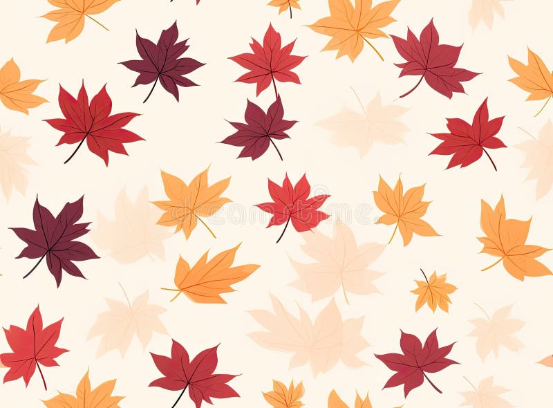 Maple Leaves Background SEAMLESS PATTERN. SEAMLESS WALLPAPER. Stock ...