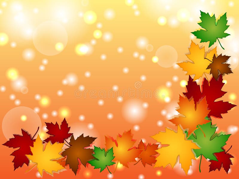 Maple Leaves Colorful Border Stock Vector - Illustration of nature ...