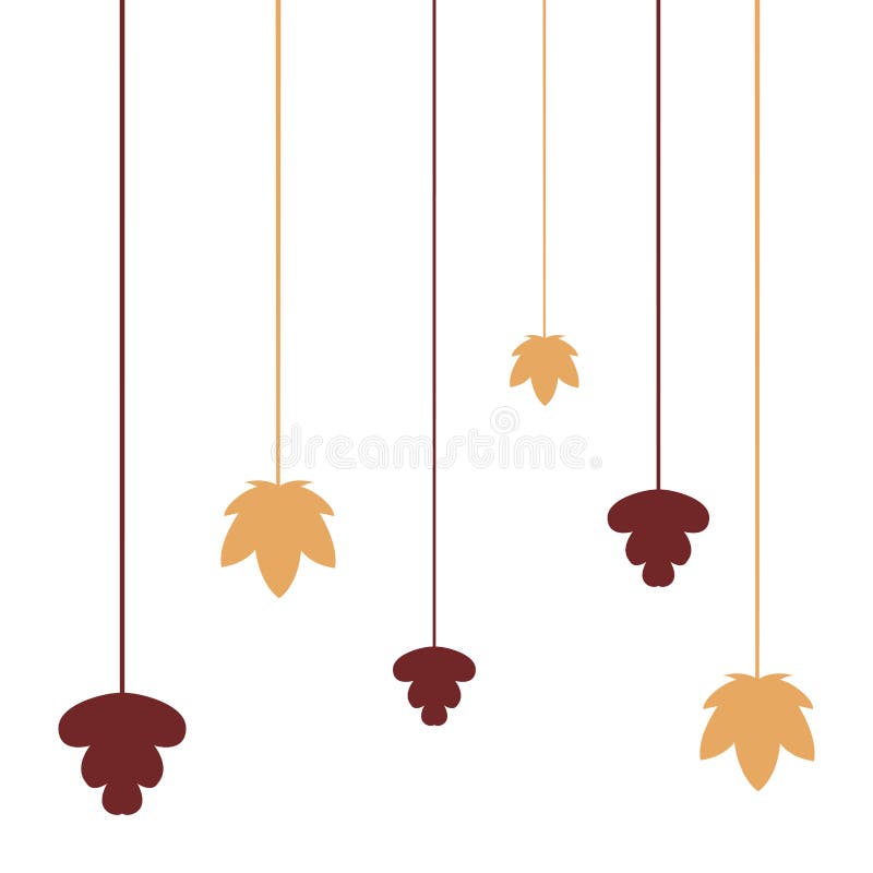 Maple Leaves Foliage Hanging Decoration Stock Vector - Illustration of ...