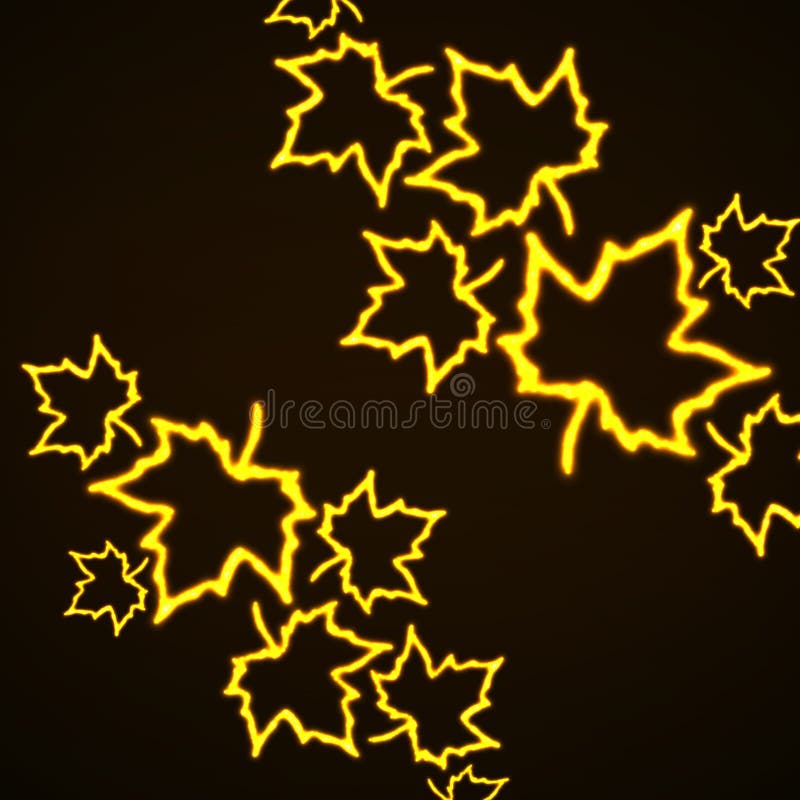 Maple Leaves Neon Sign, Autumn Glowing Symbol Stock Vector ...