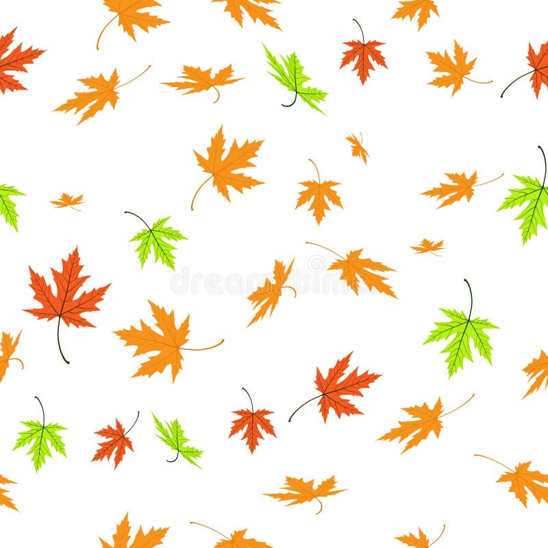 Maple Leaves. Seamless Texture Stock Vector - Illustration of brown ...