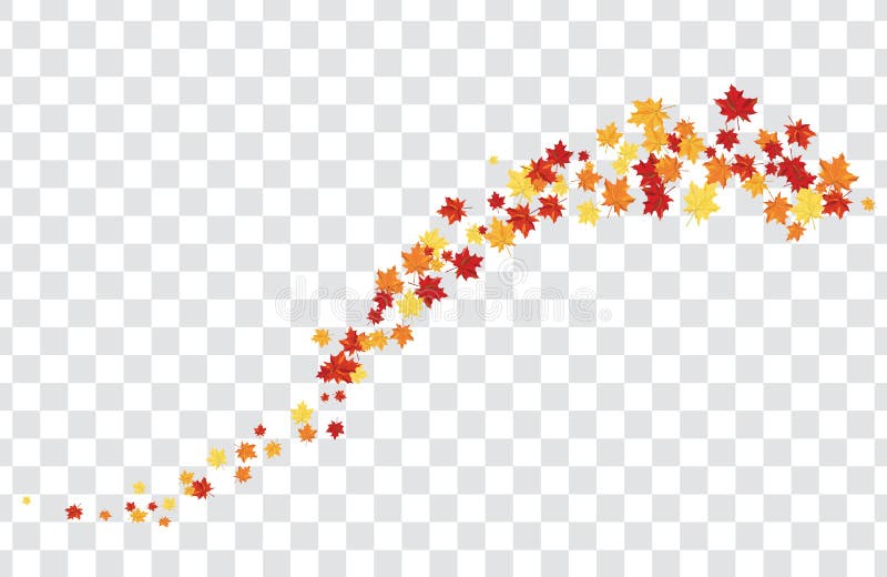 Maple Leaves on Transparency Grid Stock Vector - Illustration of color ...