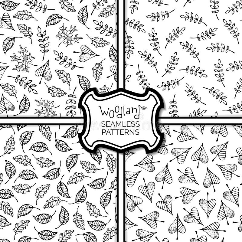 Set of Autumn Seamless Patterns. Stock Vector - Illustration of autumn ...