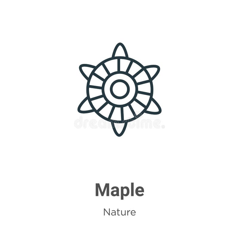 Maple Outline Vector Icon. Thin Line Black Maple Icon, Flat Vector ...