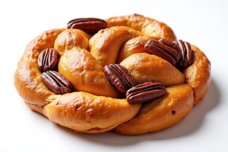 Maple Pecan Braid - Gourmet Dessert Recipe Stock Illustration ...