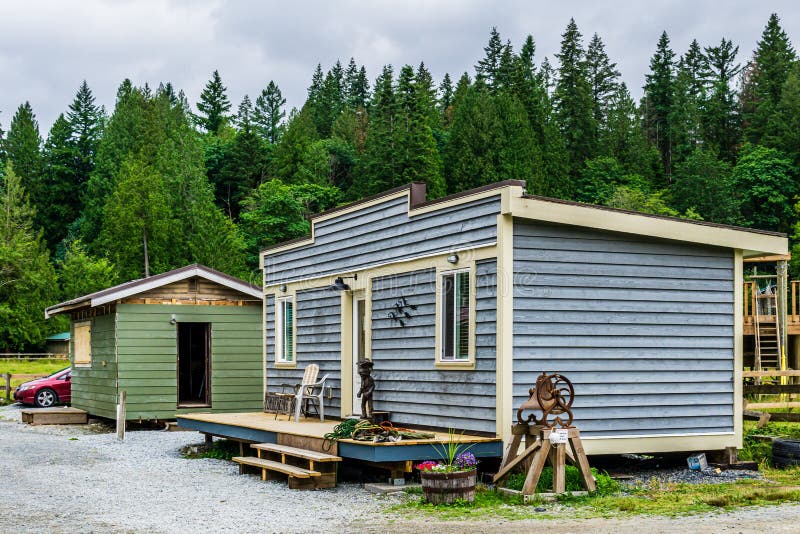 MAPLE RIDGE, CANADA - JULY 5, 2019: Modern Cabins at Timberline Ranch ...