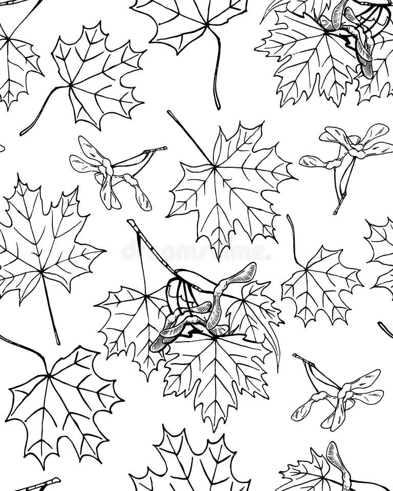 Repeating Maple Leaf Pattern Stock Illustrations – 1,224 Repeating ...