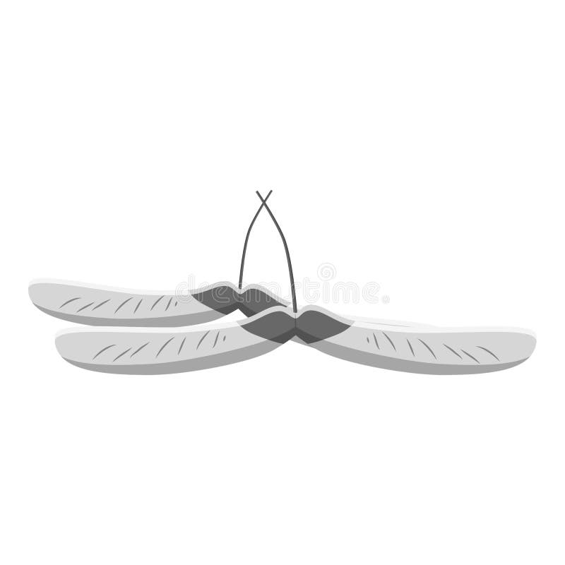 Maple Seeds Icon, Gray Monochrome Style Stock Illustration ...